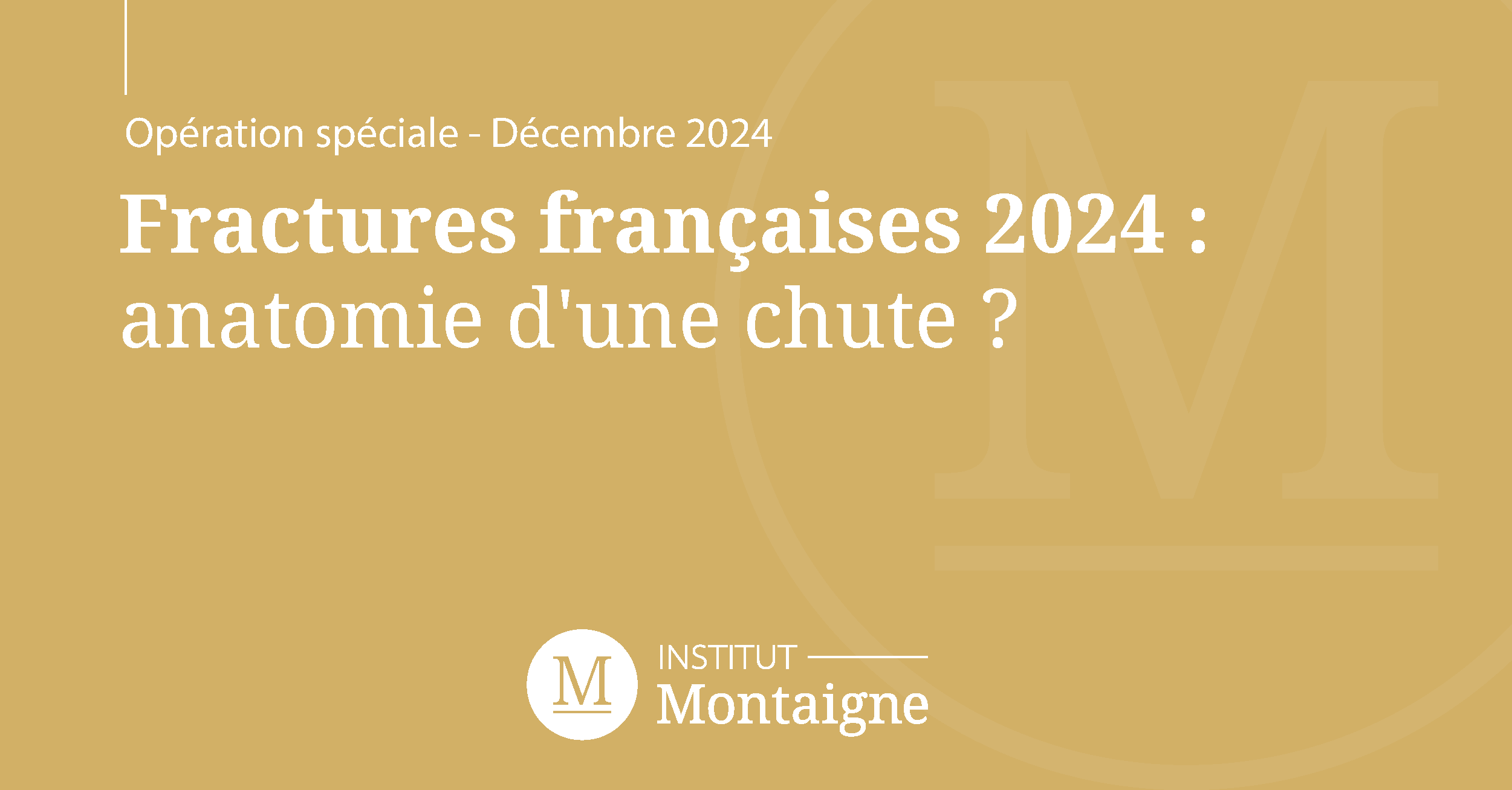 Fractures françaises 2024 : anatomie d'une chute ? | Institut Montaigne